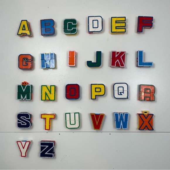 Toys | Complete Set Alpha Bots Transforming Alphabet Robots In Great ...